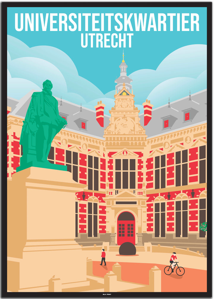 Utrecht Universiteitskwartier (1) - Vintage Travel Poster – BLN PRINT