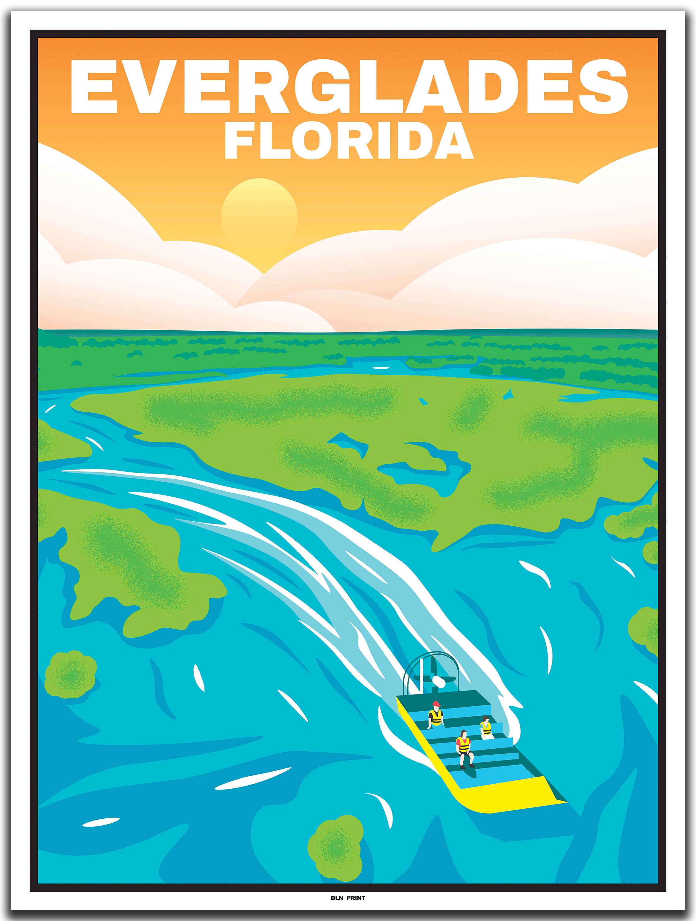 Everglades (1) - Vintage Travel Poster – BLN PRINT