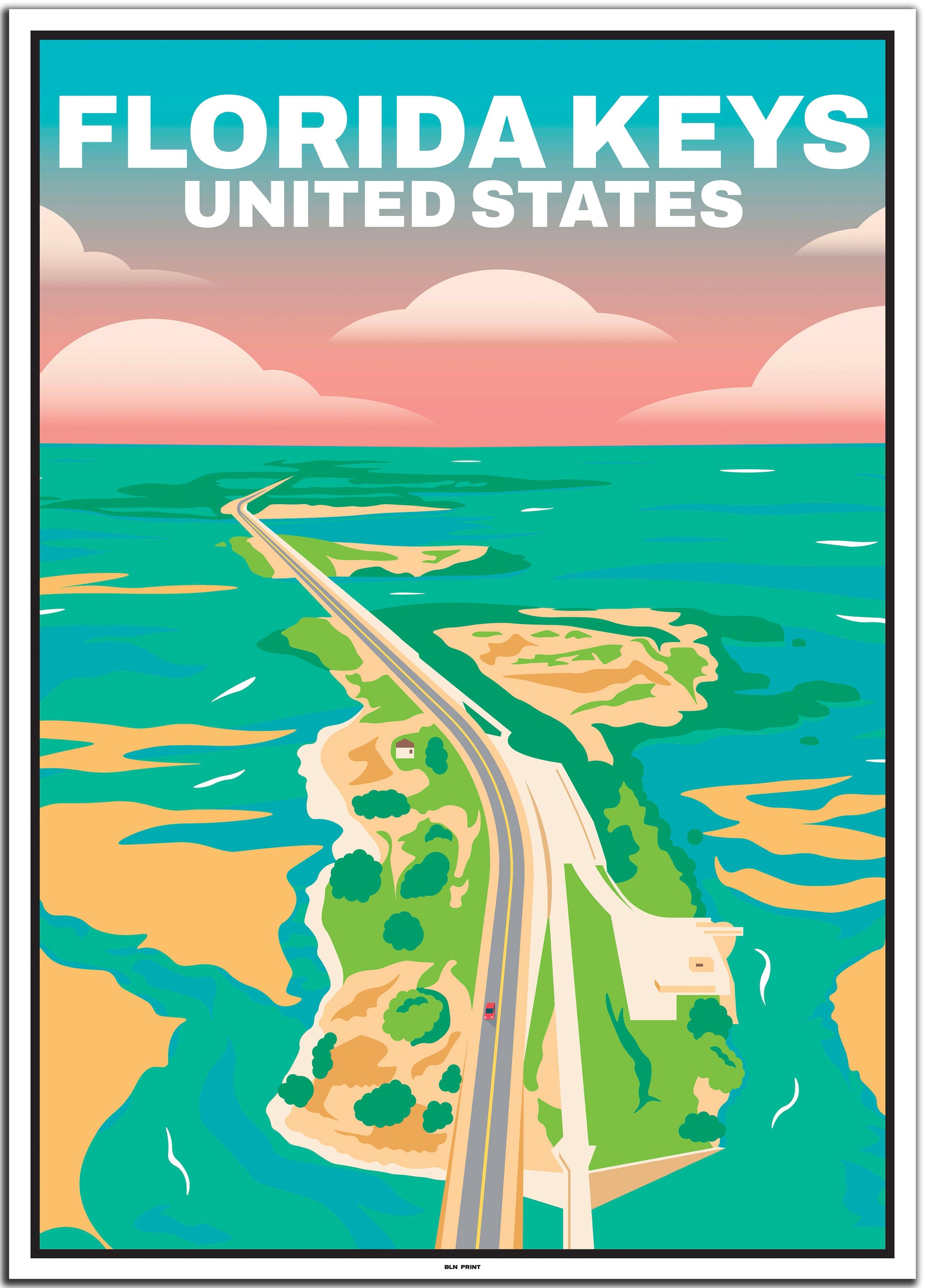 Florida Keys (1) - Vintage Travel Poster – BLN PRINT