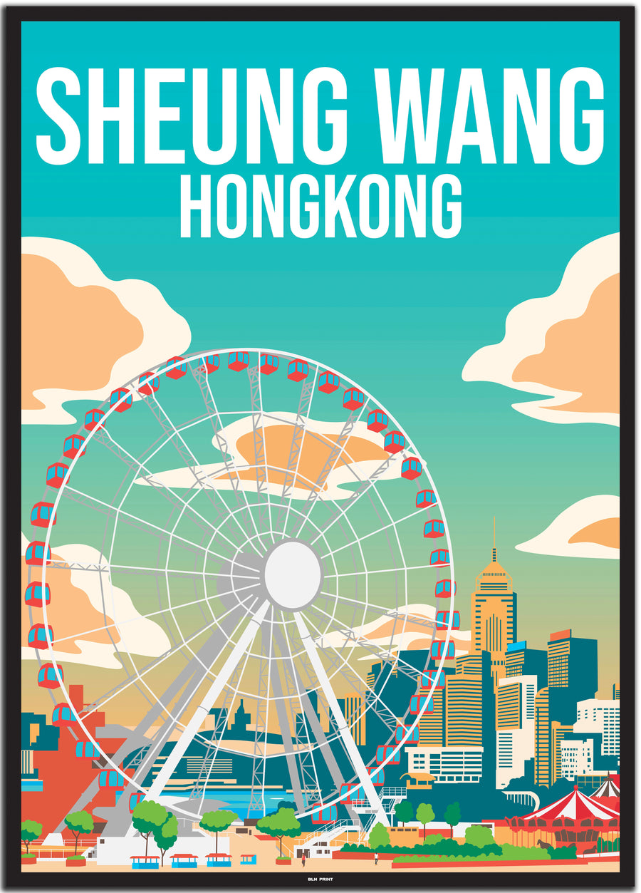 Hongkong Sheung Wang (1) - Vintage Travel Poster – BLN PRINT