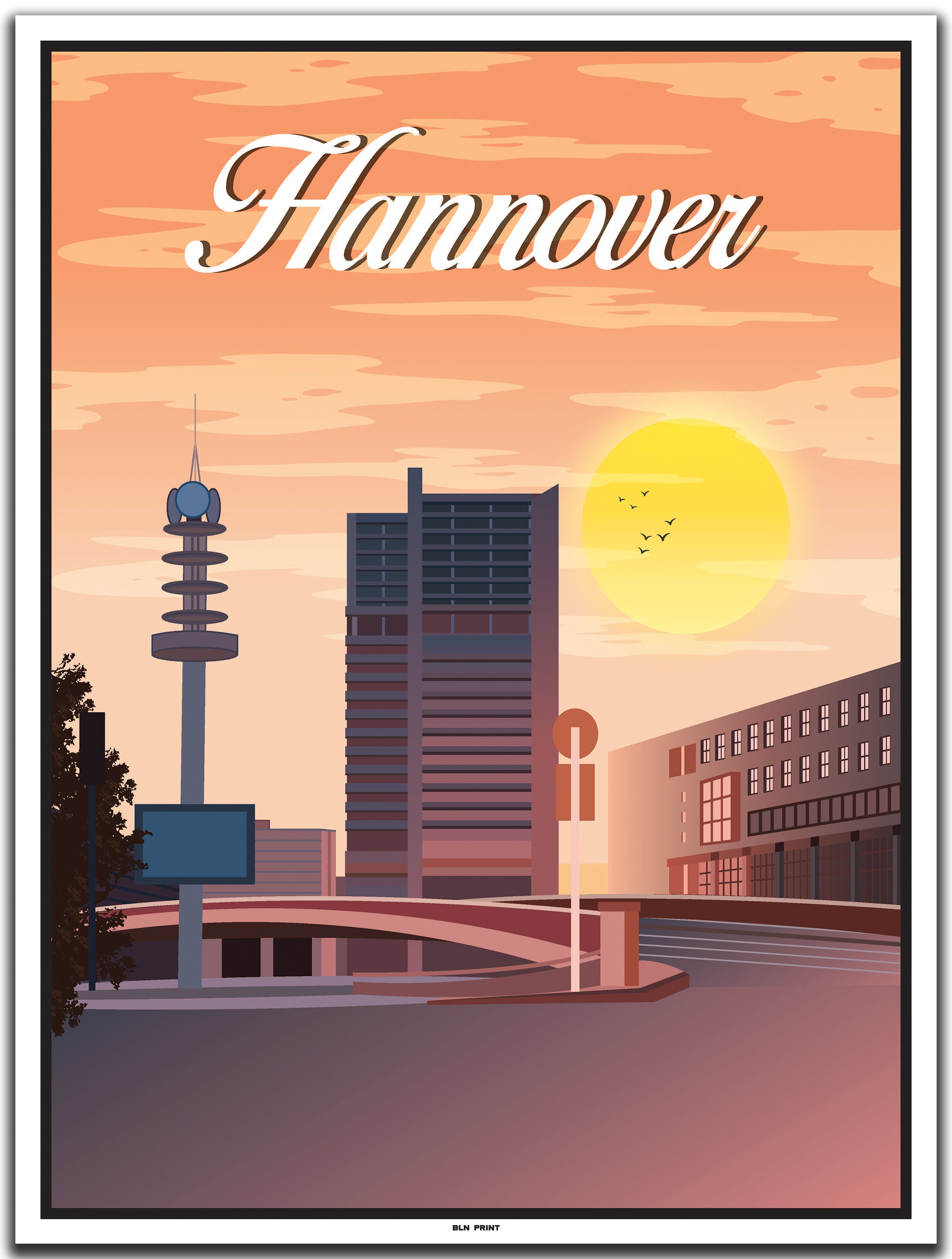 Raschplatz Hannover (1) - Vintage Travel Poster – BLN PRINT