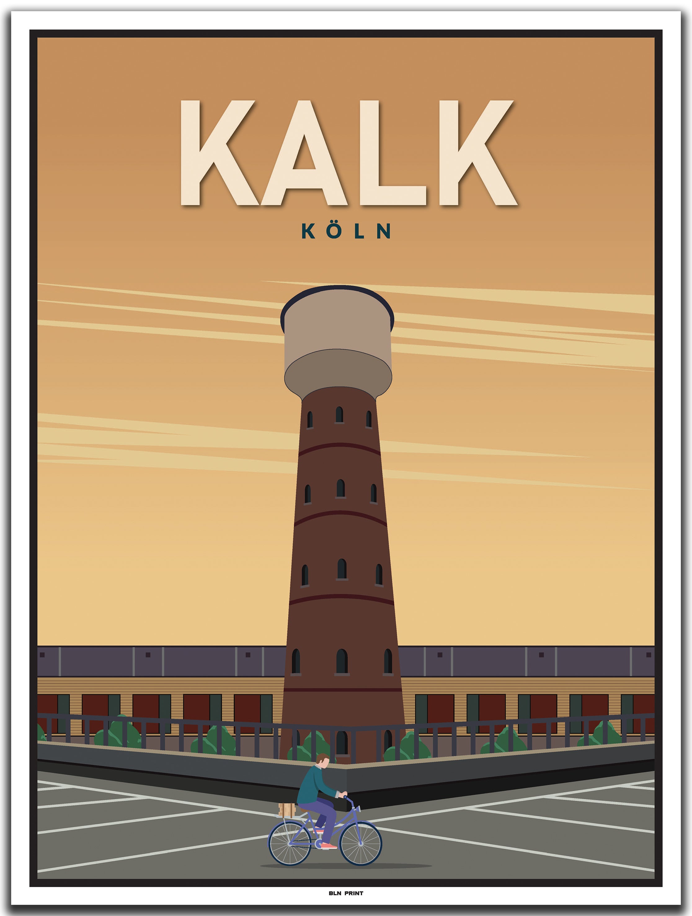 Cologne Kalk (1) - Vintage Travel Poster – BLN PRINT