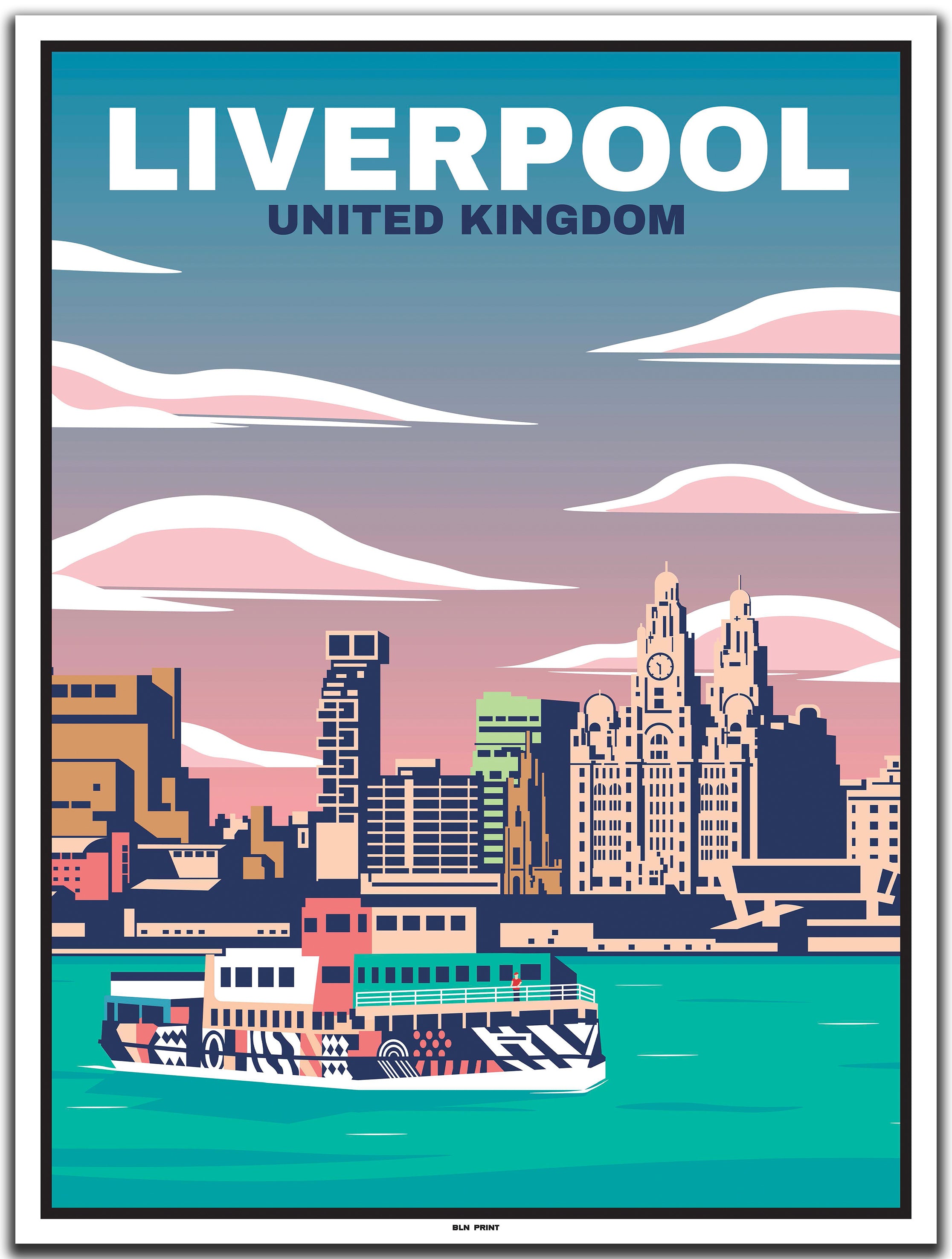Hafen Liverpool (1) - Vintage Travel Poster – BLN PRINT