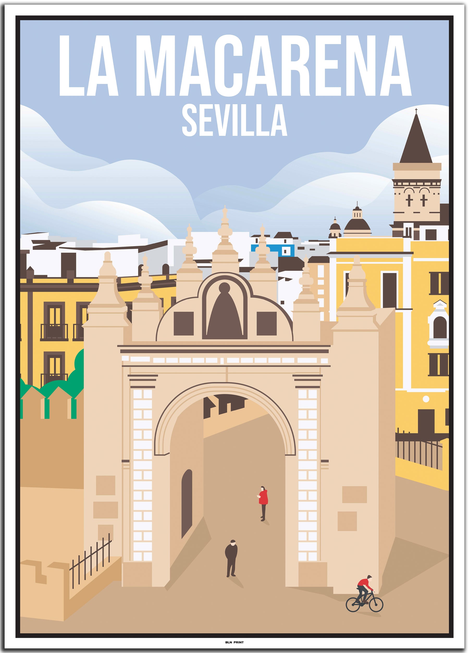 Sevilla La Macarena (1) - Vintage Travel Poster – BLN PRINT